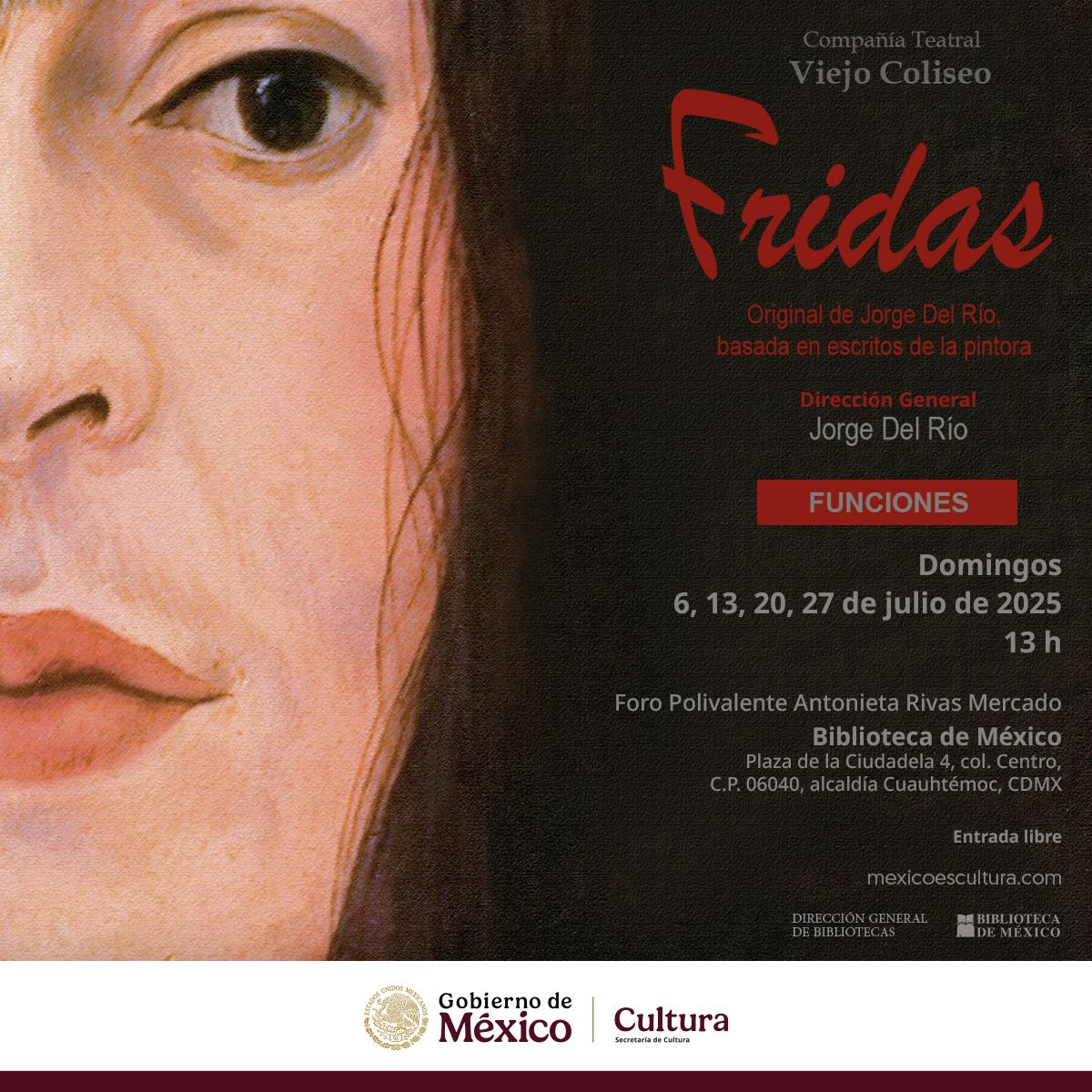 Obra de teatro sobre la vida de Frida Kahlo en la Biblioteca de México ...